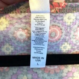 LuLaRoe | Tops | Lularoe Classic T Shirt Large Multicolored Red Purple ...